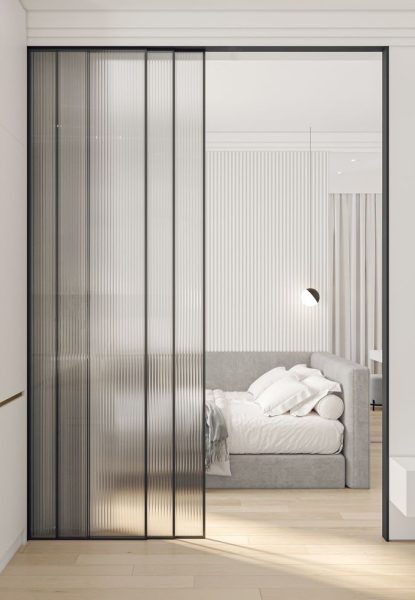 Telescopic and Synchronised Partition System | Aluminium Glass Partitions